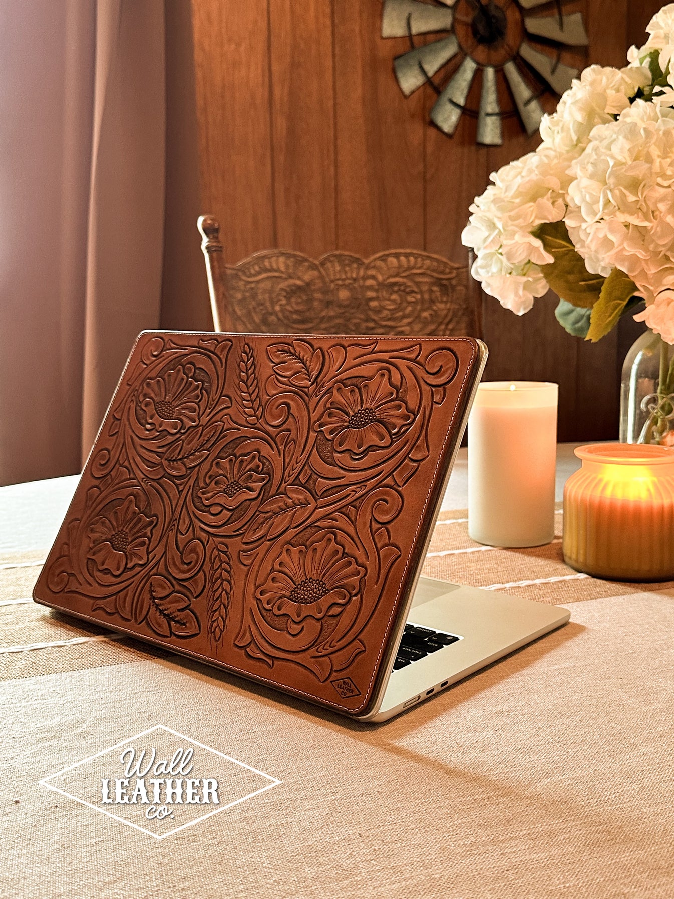 Tooled Leather MacBook Laptop Cover – Wall Leather Co. LLC